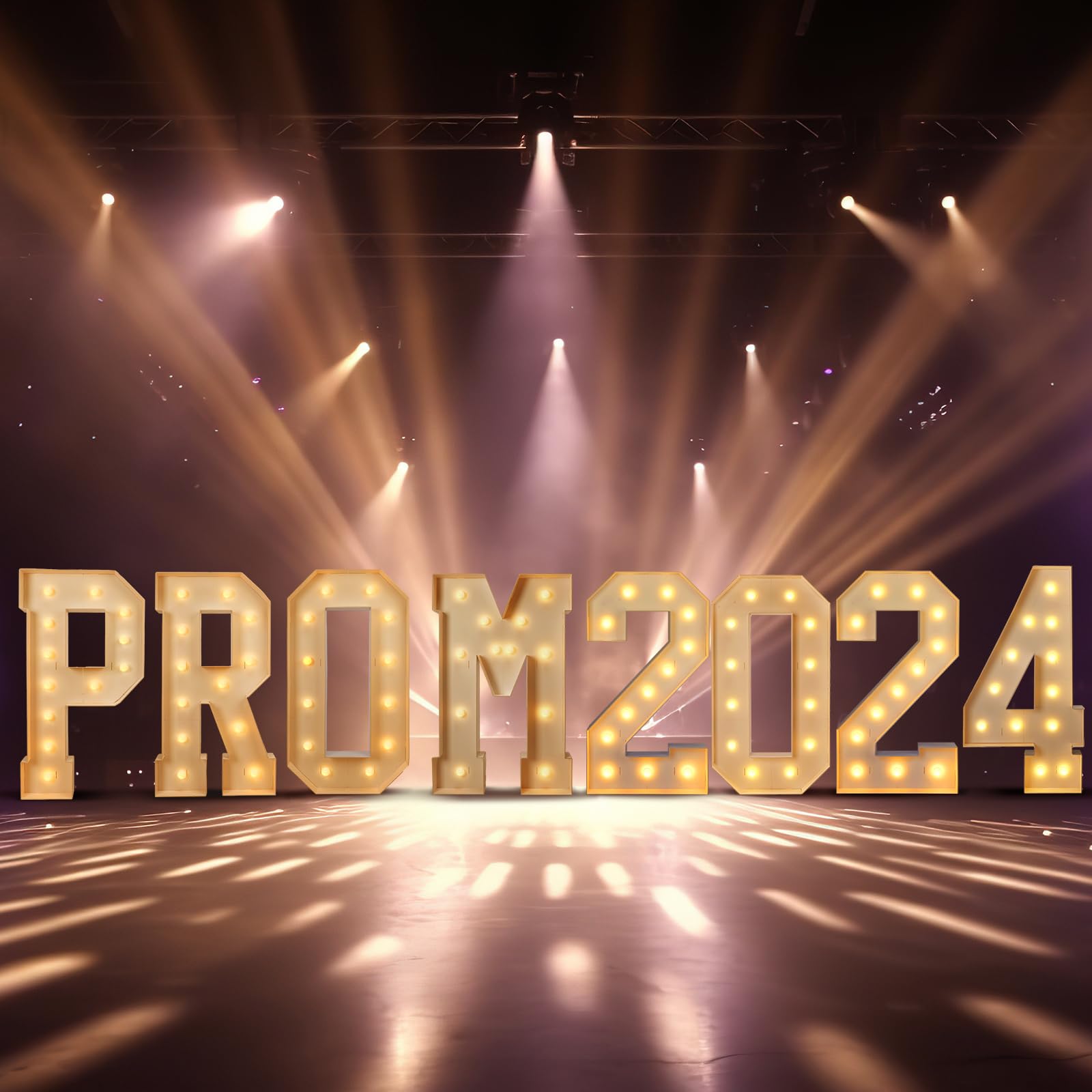 8 Pcs 4 ft LED Marquee Light Letters Numbers Class of 2024 Prom Extra ...
