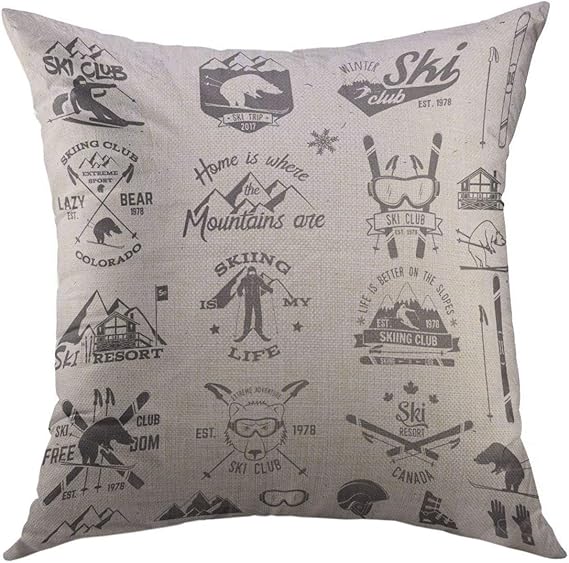 Amazon.com: Mugod Decorative Throw Pillow Cover for Couch Sofa,Vintage ...