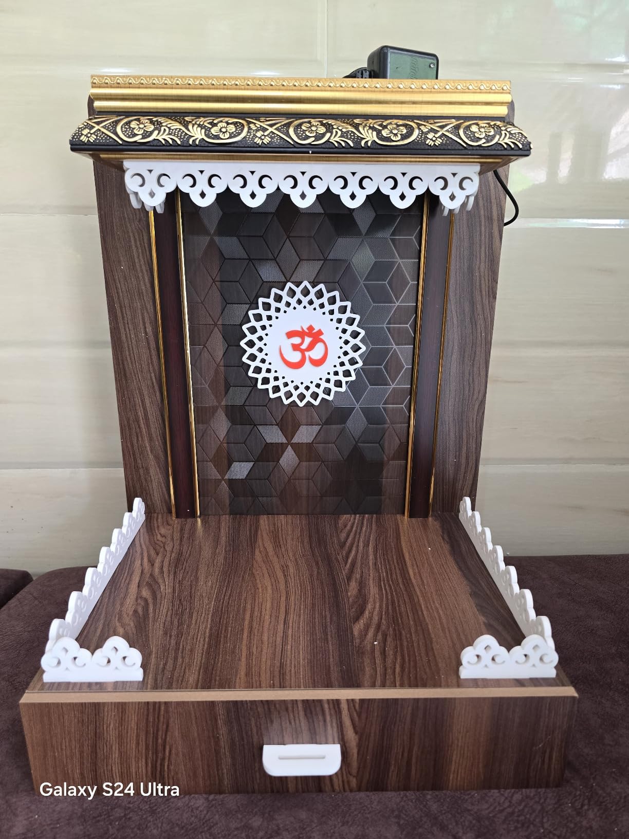 7CR Copper Diamond Look Acrylic Wooden Temple : Amazon.in: Home & Kitchen