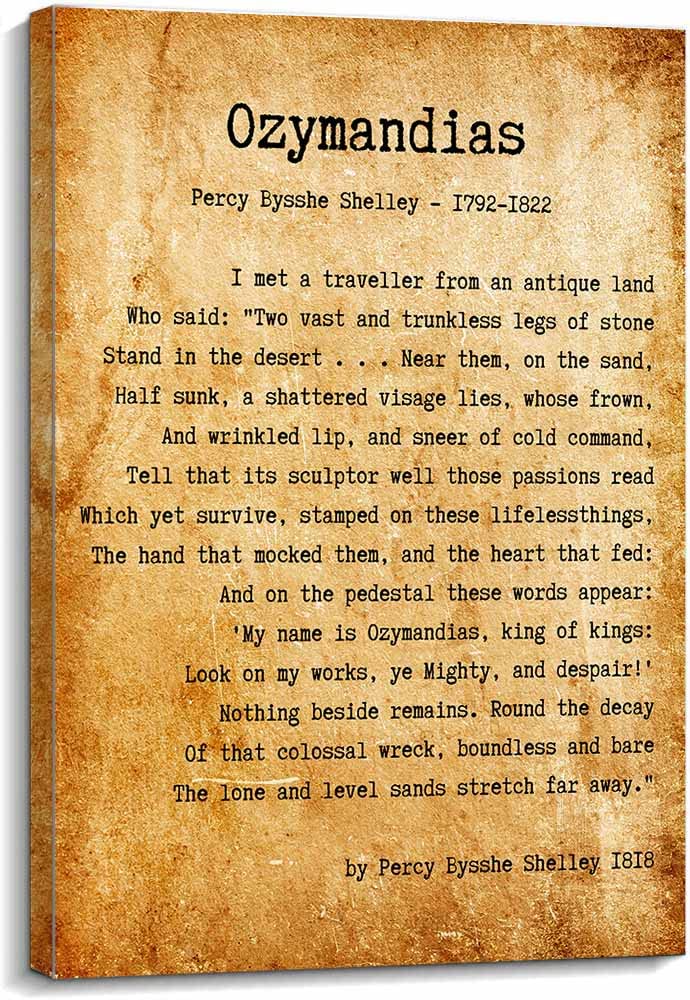 Ozymandias Percy Bysshe Shelley Ozymandias By Percy Bysshe Shelley