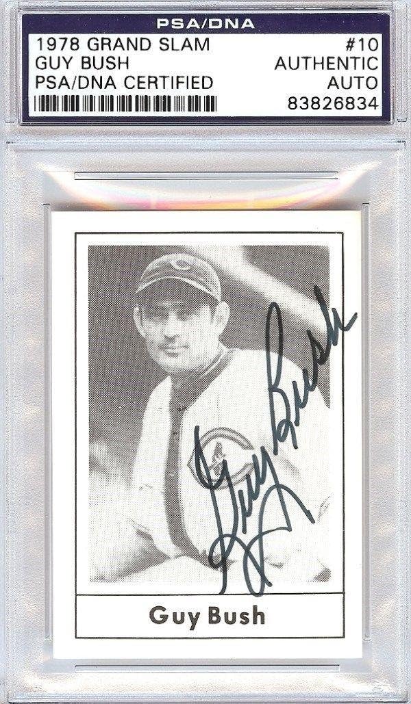 Guy Bush Autographed Signed 1978 Grand Slam Card #10 Chicago Cubs - PSA ...
