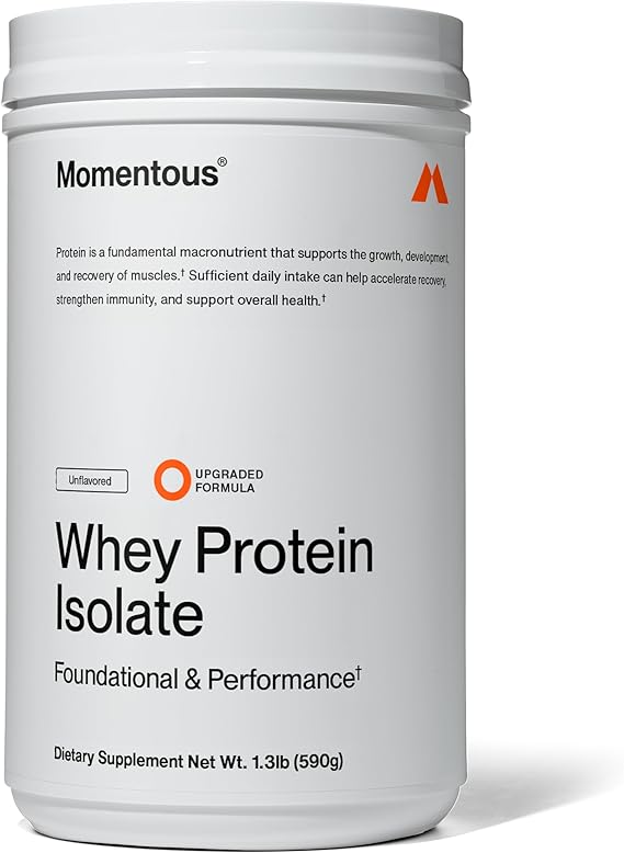 Amazon.com: Momentous Essential Grass-Fed Whey Protein Powder - 20 g ...