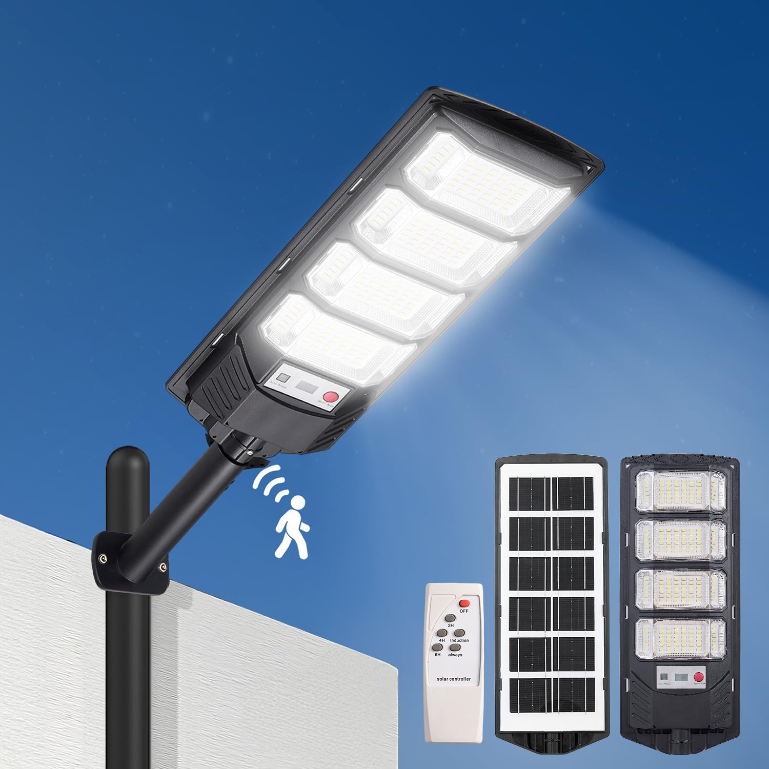 Luz Solar, Lampara Solar Exterior, 400W Lámparas Solares Exterior, IP66 ...