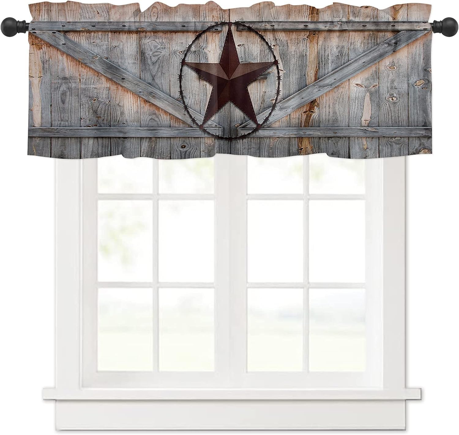 Amazon.com: Texas Star Curtains Valance for Kitchen Windows,Western ...