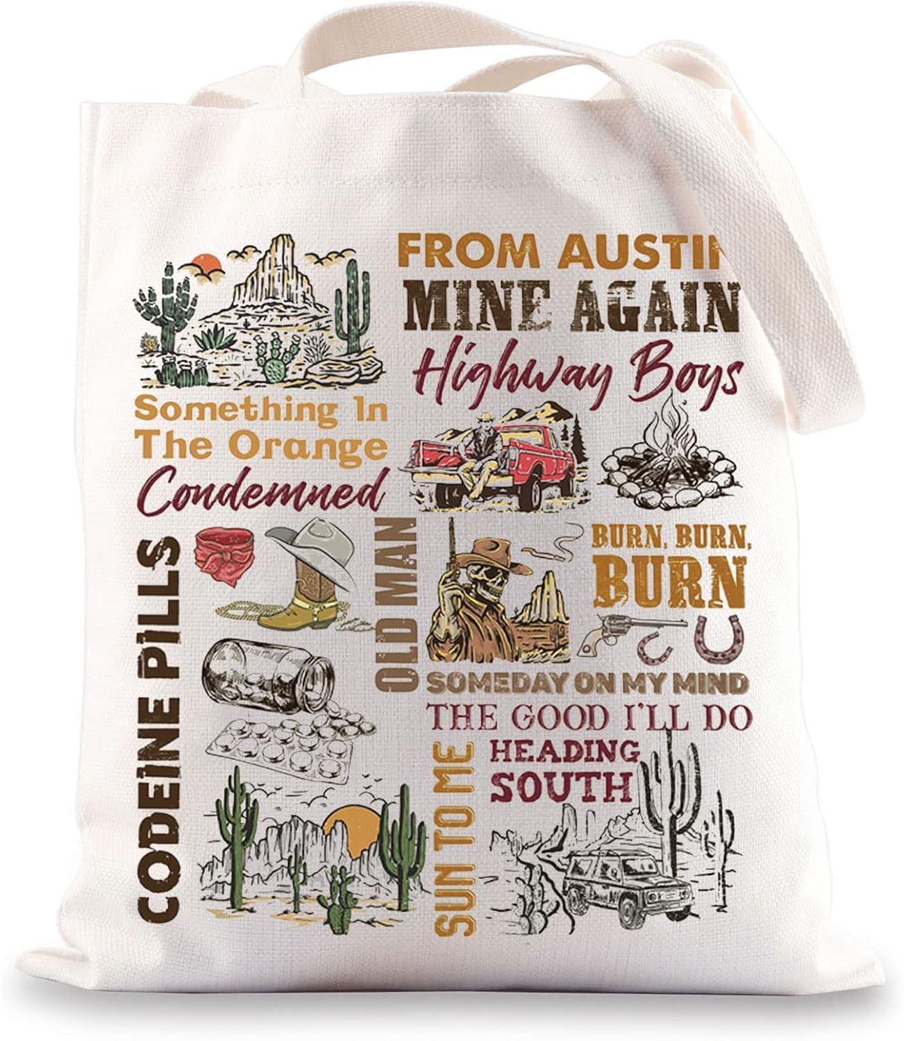 Amazon.com: BWWKTOP Country Singer Tote Bag Country Music Inspired ...