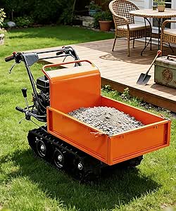 Amazon.com : Track Barrow Wheelbarrow Utility Cart Gas Powered, 208cc 6 ...