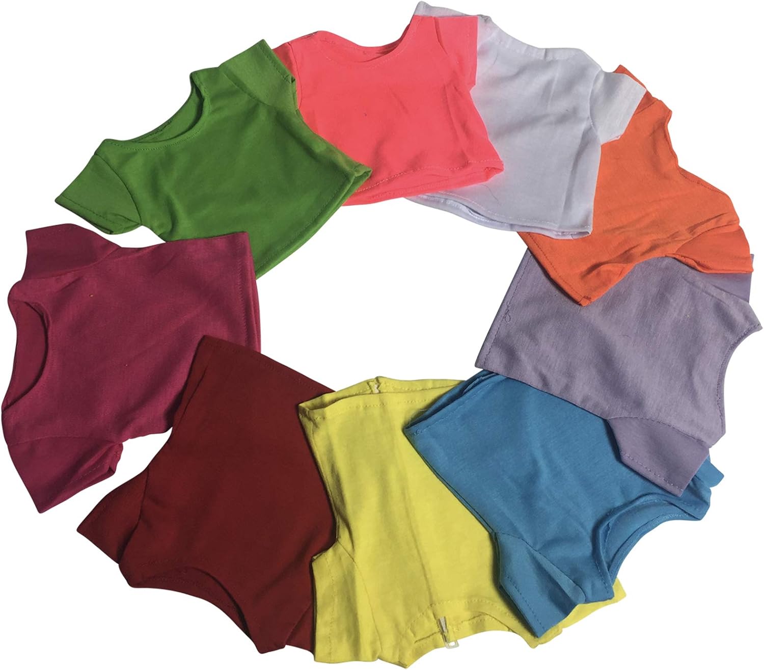 Amazon.com: The New York Doll Collection Assorted Colored Doll T-Shirts ...
