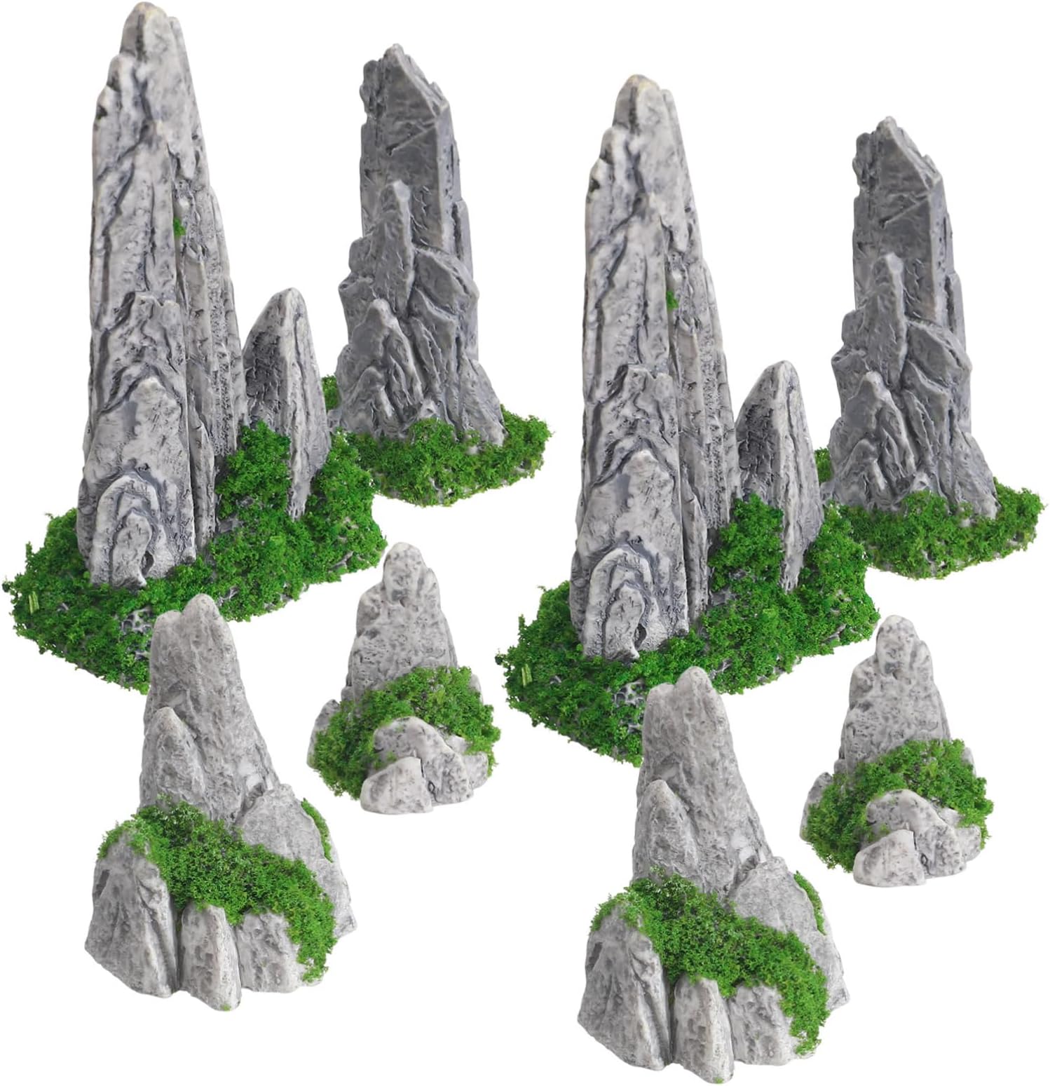 Didiseaon 8 Künstliche Berge Steingarten Landschaft Felsen Mini ...