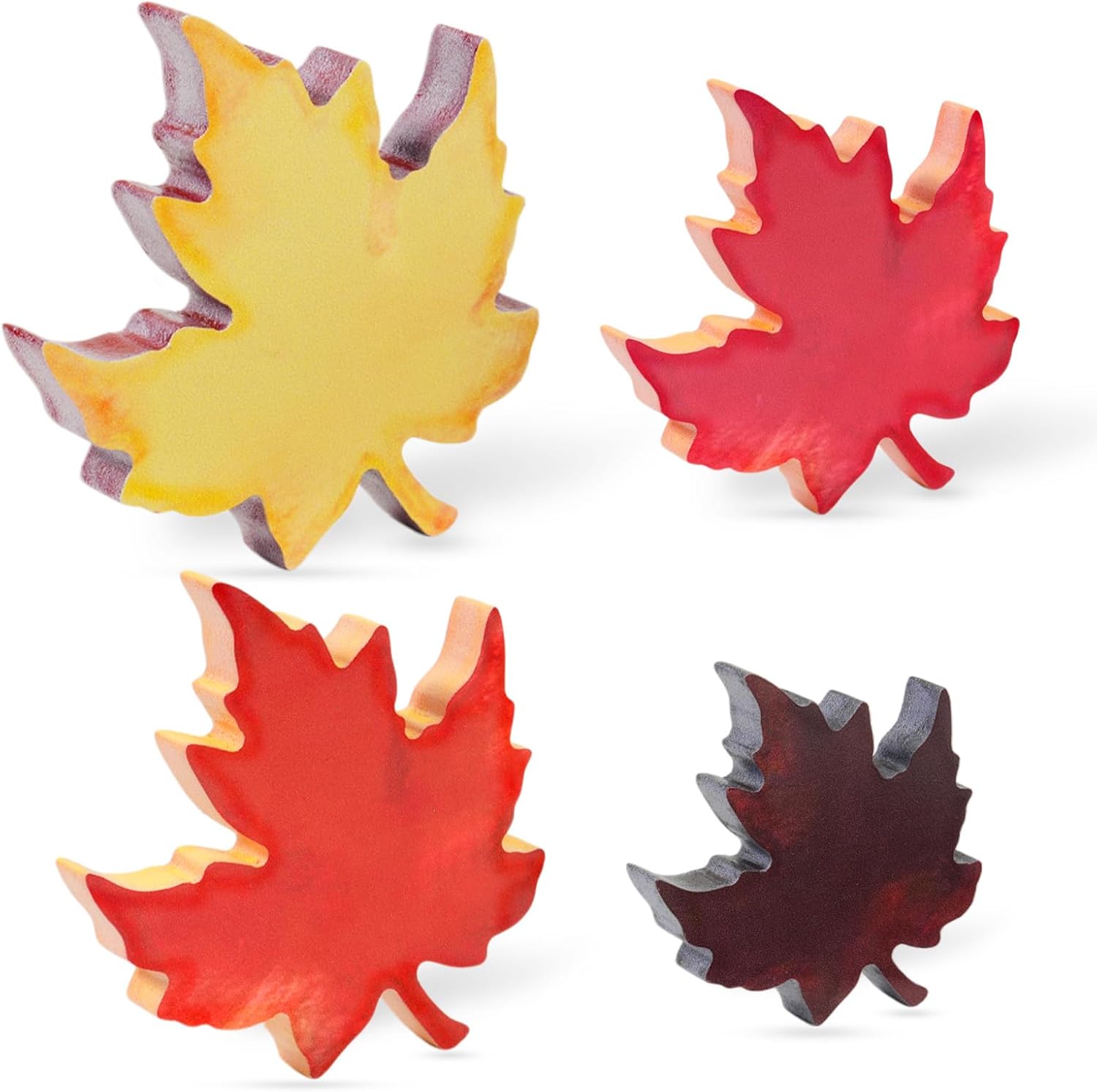 Amazon.com: 4Pack Fall Maple Leaves Table Decor for Home, Fall Table ...