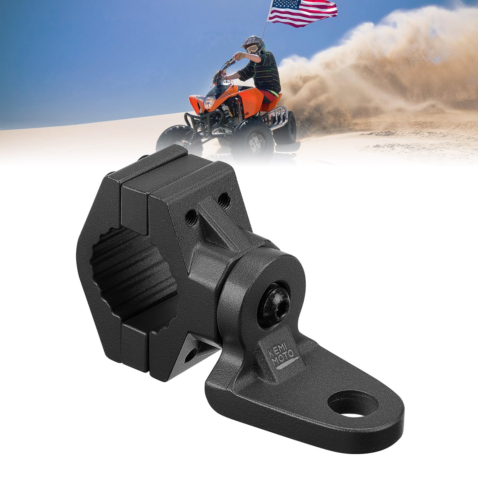Amazon.com: KEMIMOTO ATV Whip Mount, Flag Mount Heavy Duty Aluminum ...