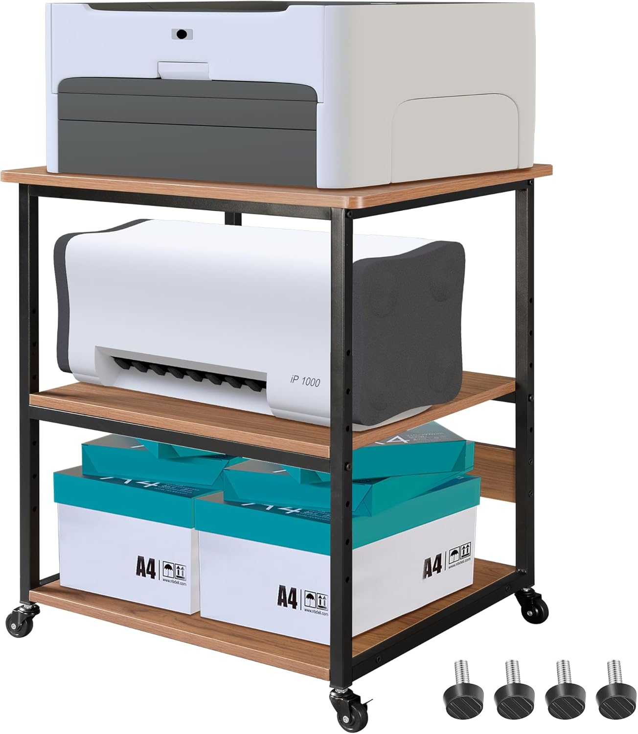 Amazon.com : PrimeZone 3 Tier Printer Stand with Storage - Mobile ...