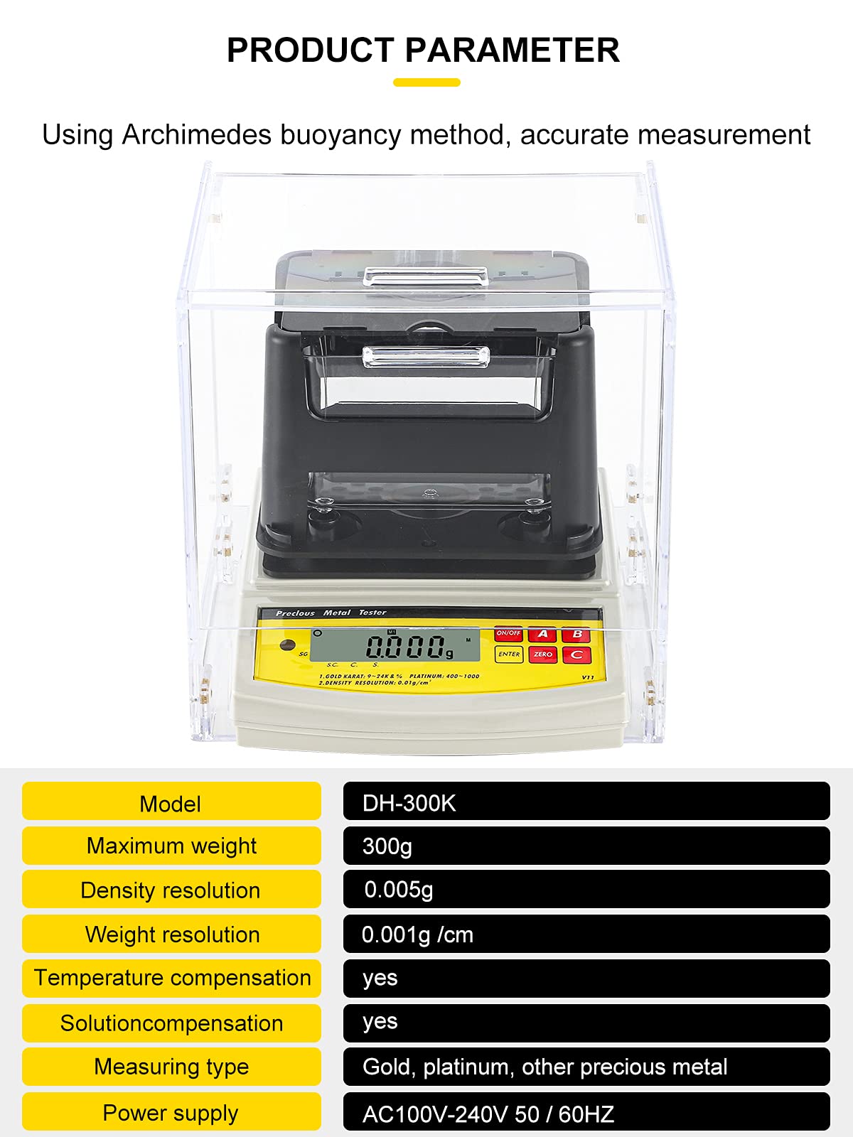 CGOLDENWALL Gold Purity Analyzer Gold Karat Purity Analyzer Gold ...
