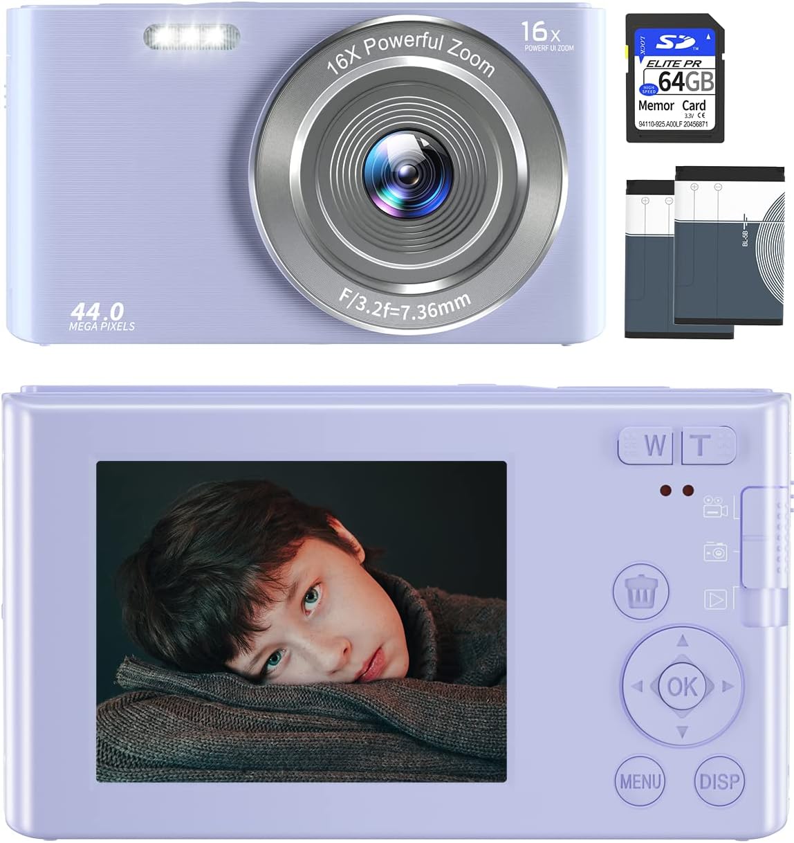 Amazon.com : Digital Camera,2.7K 44MP Mini Camera Children's Camera ...