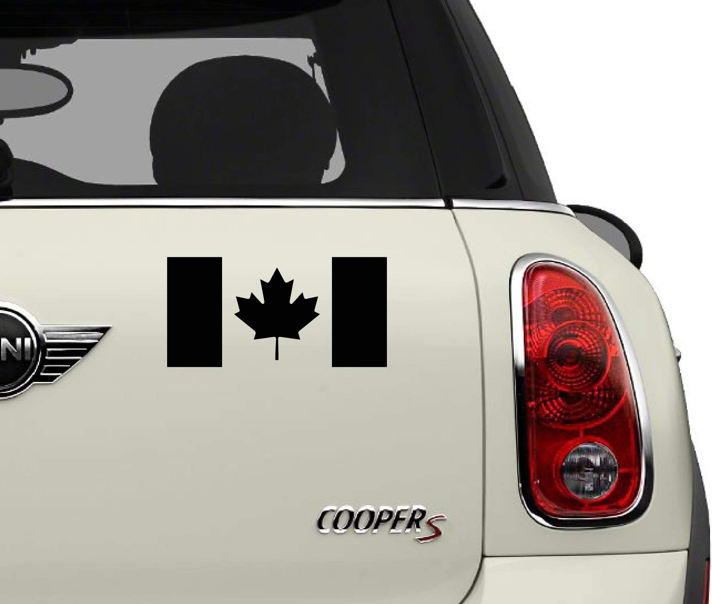 Canadian Flag Black, Misc Automotive Decal/Bumper Sticker : Amazon.ca ...