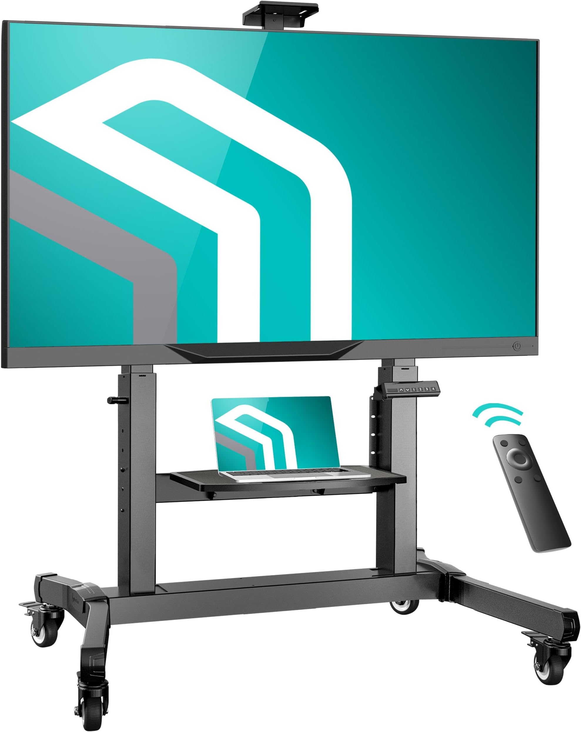 ONKRON Rising TV Stand Motorised Mobile for 50-100 Inch Screens, Floor ...