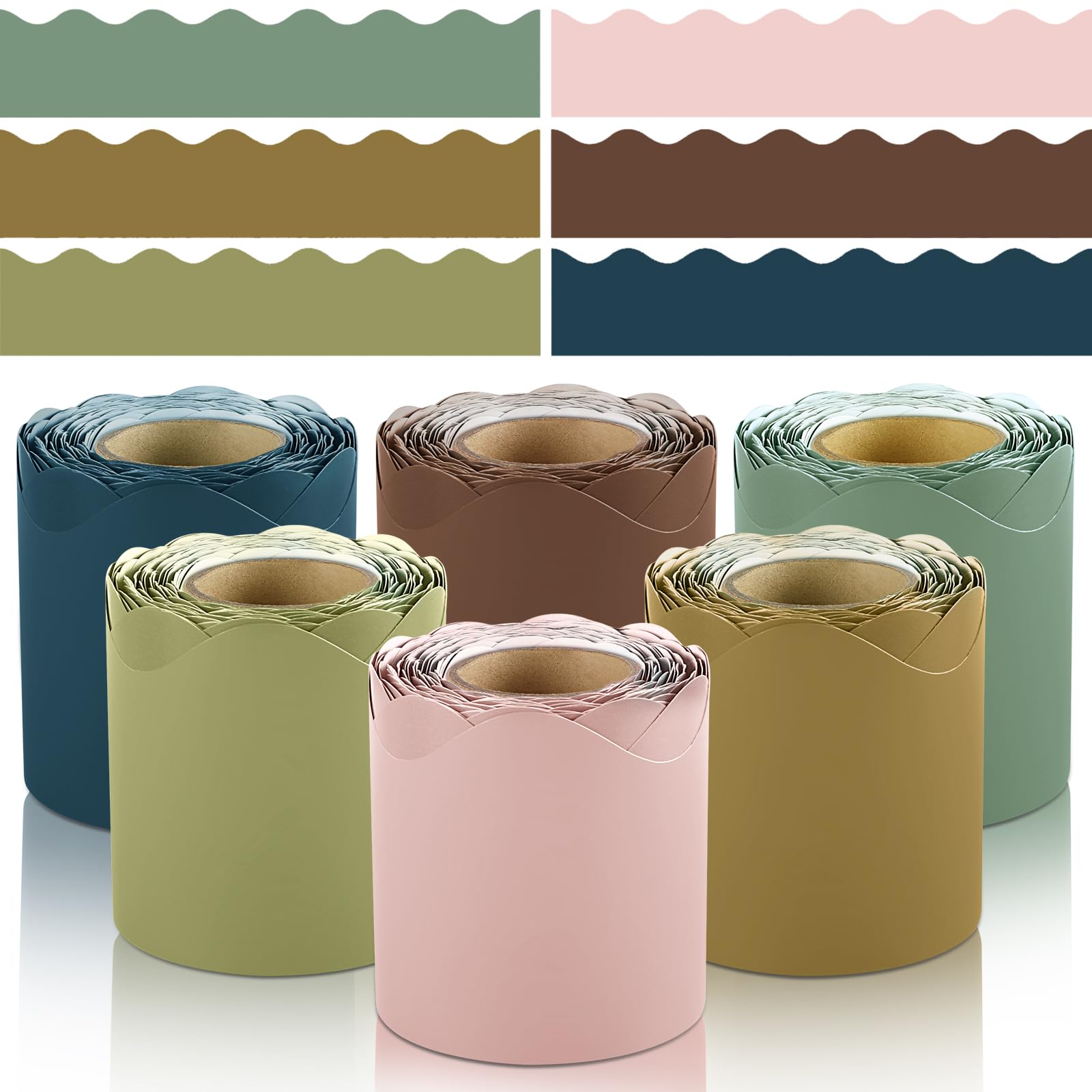 6 Rolls 196 8 Ft Bulletin Board Borders Colorful Classroom | Desertcart ...