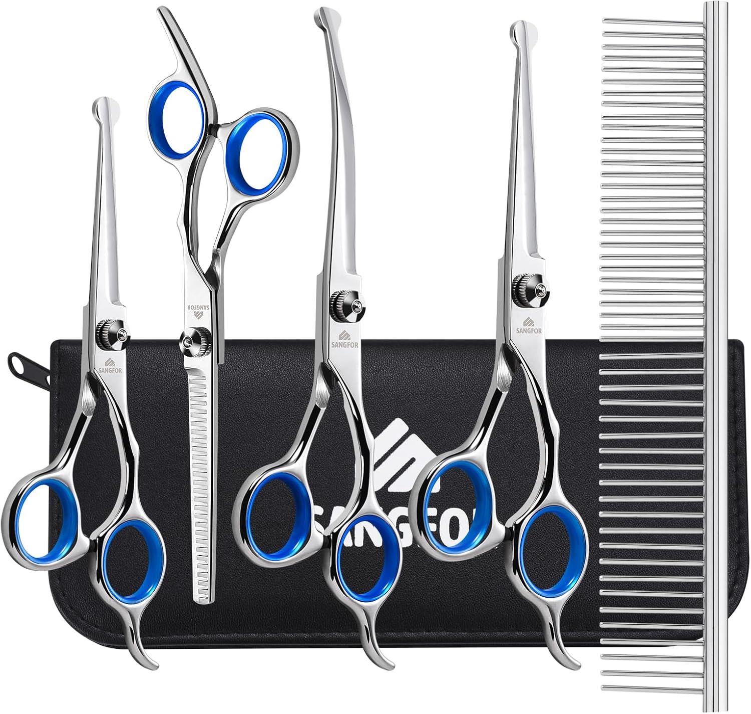 Amazon.com : Dog Grooming Scissors, 6-in-1 Professional Dog Grooming ...