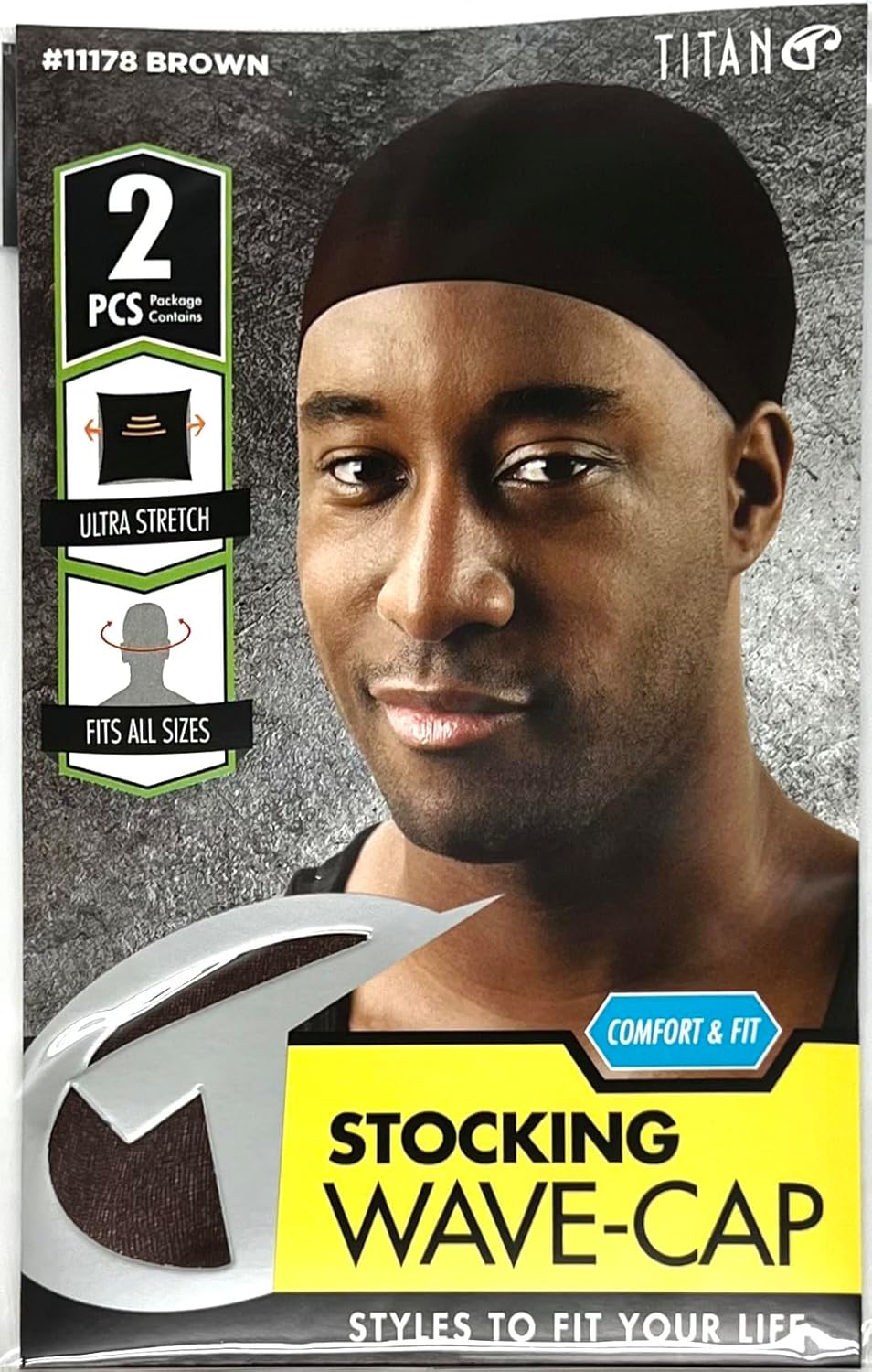 Amazon.com: Titan Stocking Wave Cap 2PCS - Skull, Wig Cap Hair ...