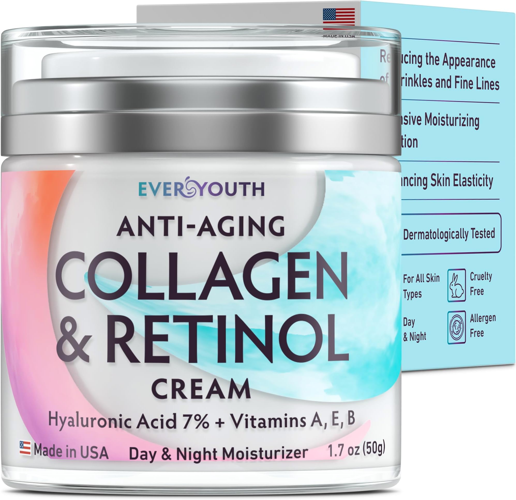 Amazon.com: Face Moisturizer for Women - Collagen Retinol Cream for ...