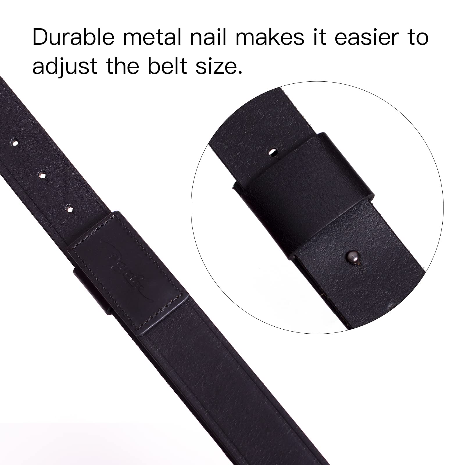 Snapklik.com : POYOLEE No Buckle Leather Belts Mechanic Belt For Men ...