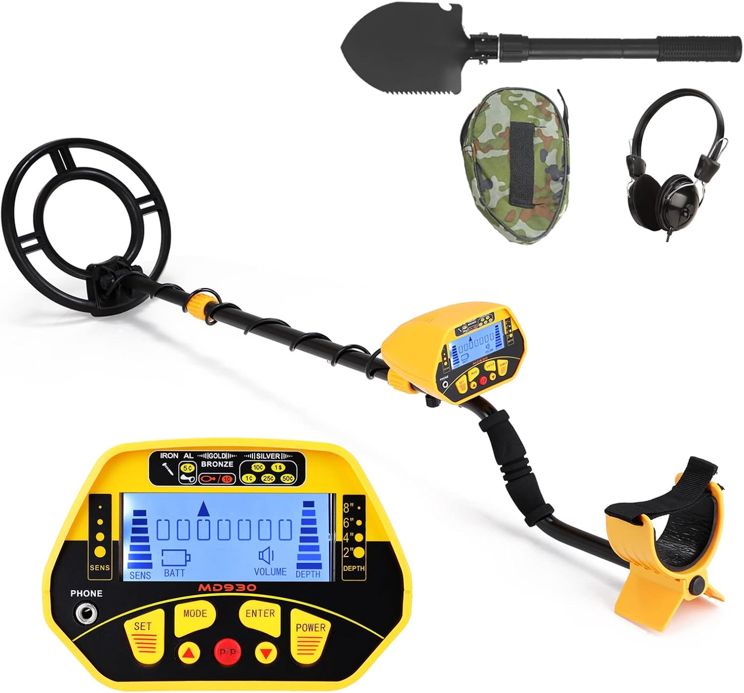 Amazon.com : Metal Detector, with LCD Display, Waterproof Coil ...