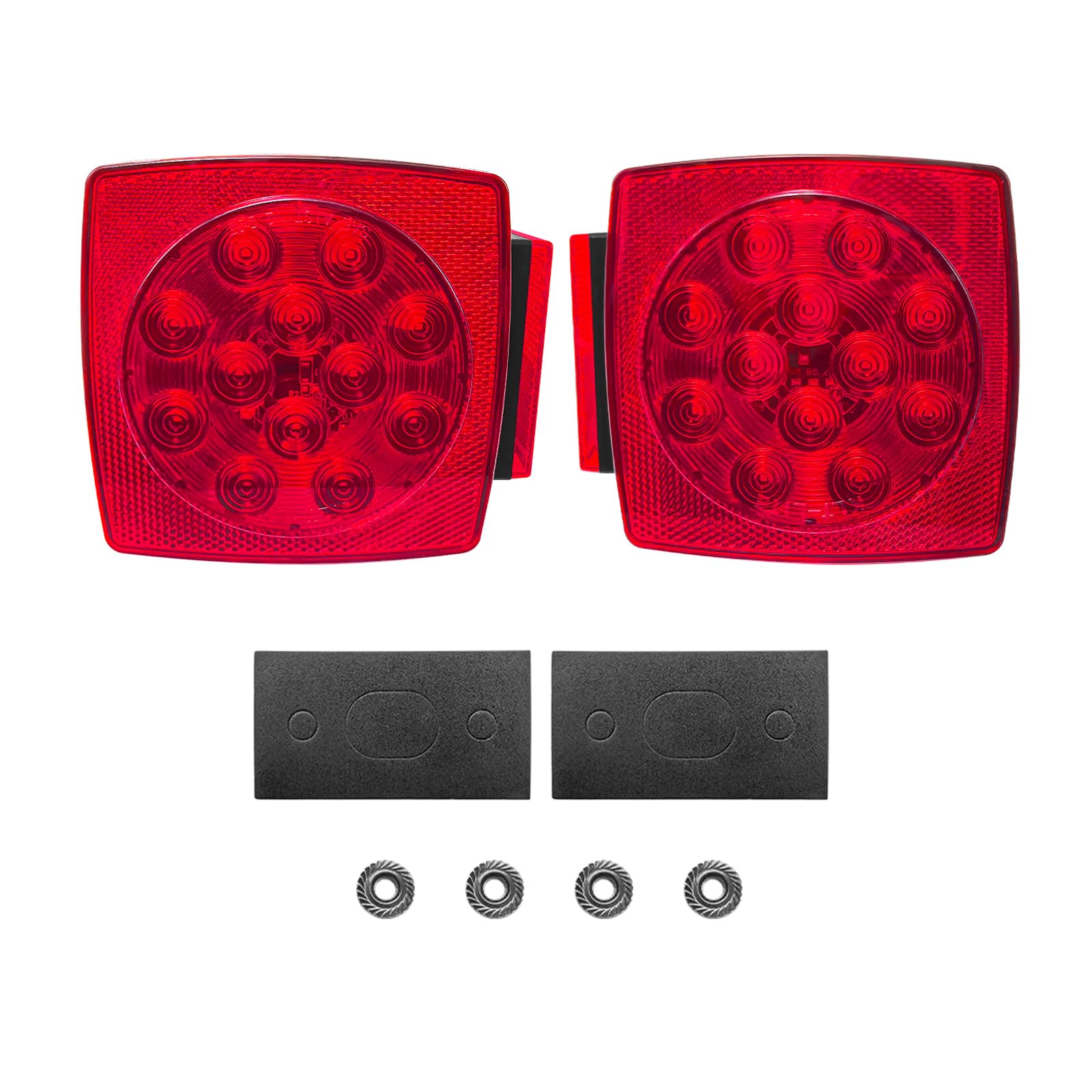 Amazon.com: fouwick 12V LED Red Tail Trailer Light, IP68 Waterproof ...