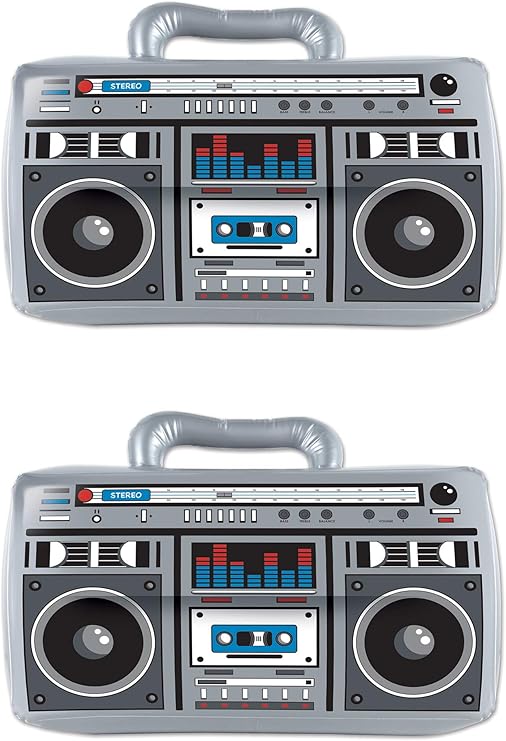 Amazon.com: Beistle Inflatable Boom Boxes – 2 Pack, Retro 80s-Style ...