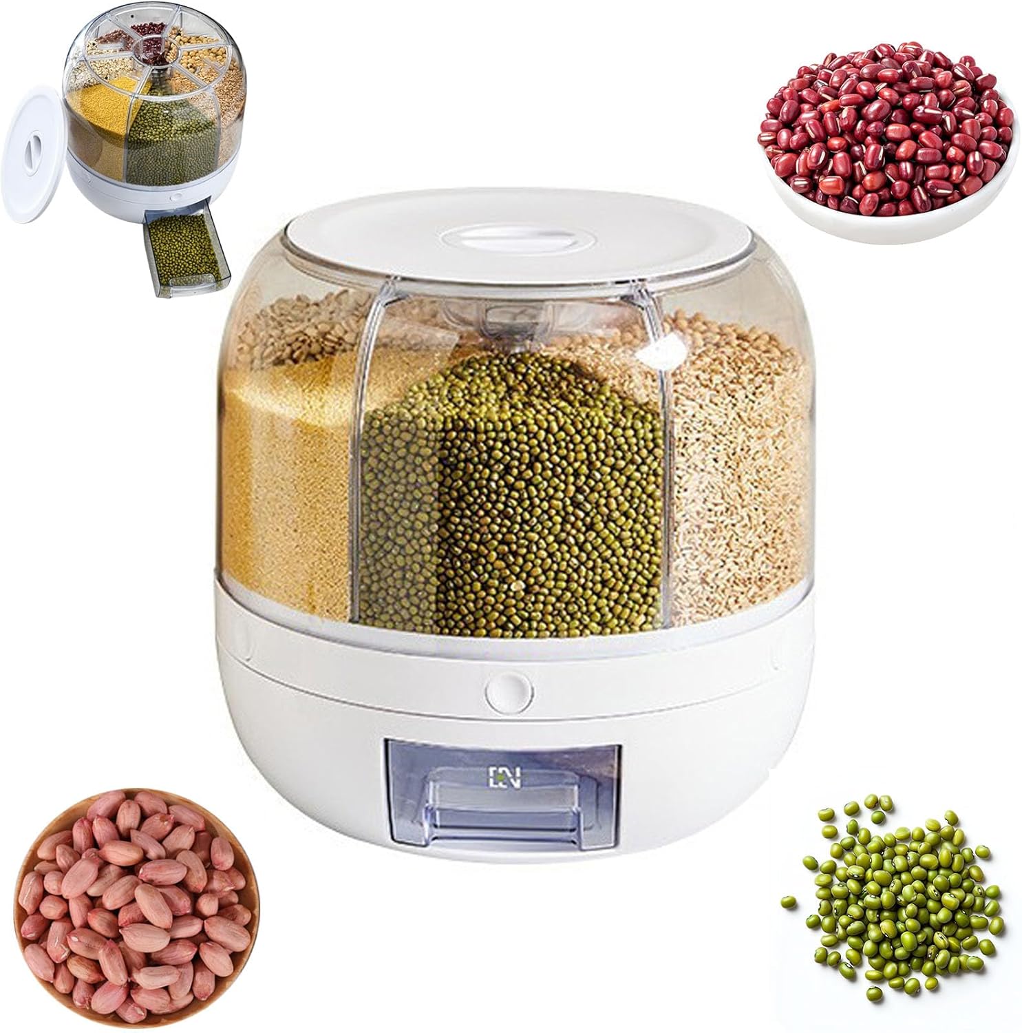 Amazon.com: Moisture Proof Grain Dispenser With Lid, Grain Storage ...