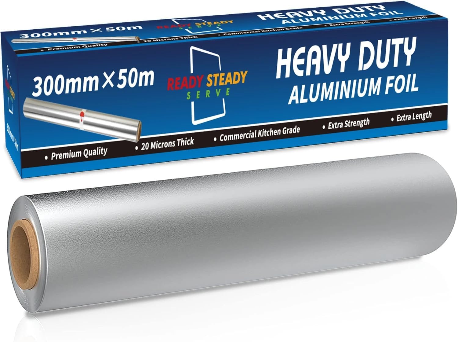 Kirkland 97406 Signature Heavy Duty Food Service Aluminium Foil, 45cm x ...