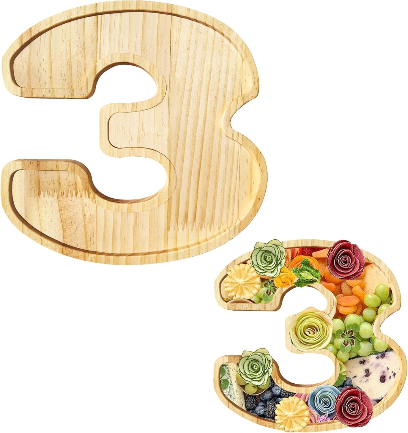 Amazon.com: Wooden Charcuterie Board Numbers 9" Fillable Numbers for ...