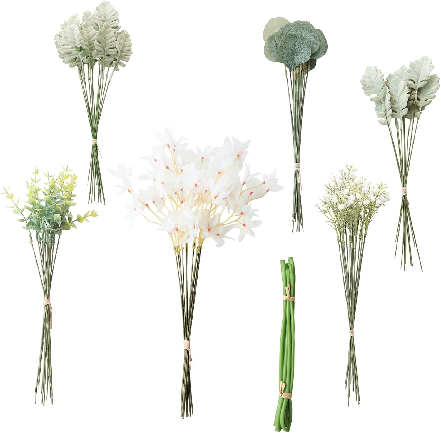 Amazon.com: Floroom Artificial Greenery Stems Box Set, 97pcs with 6 ...