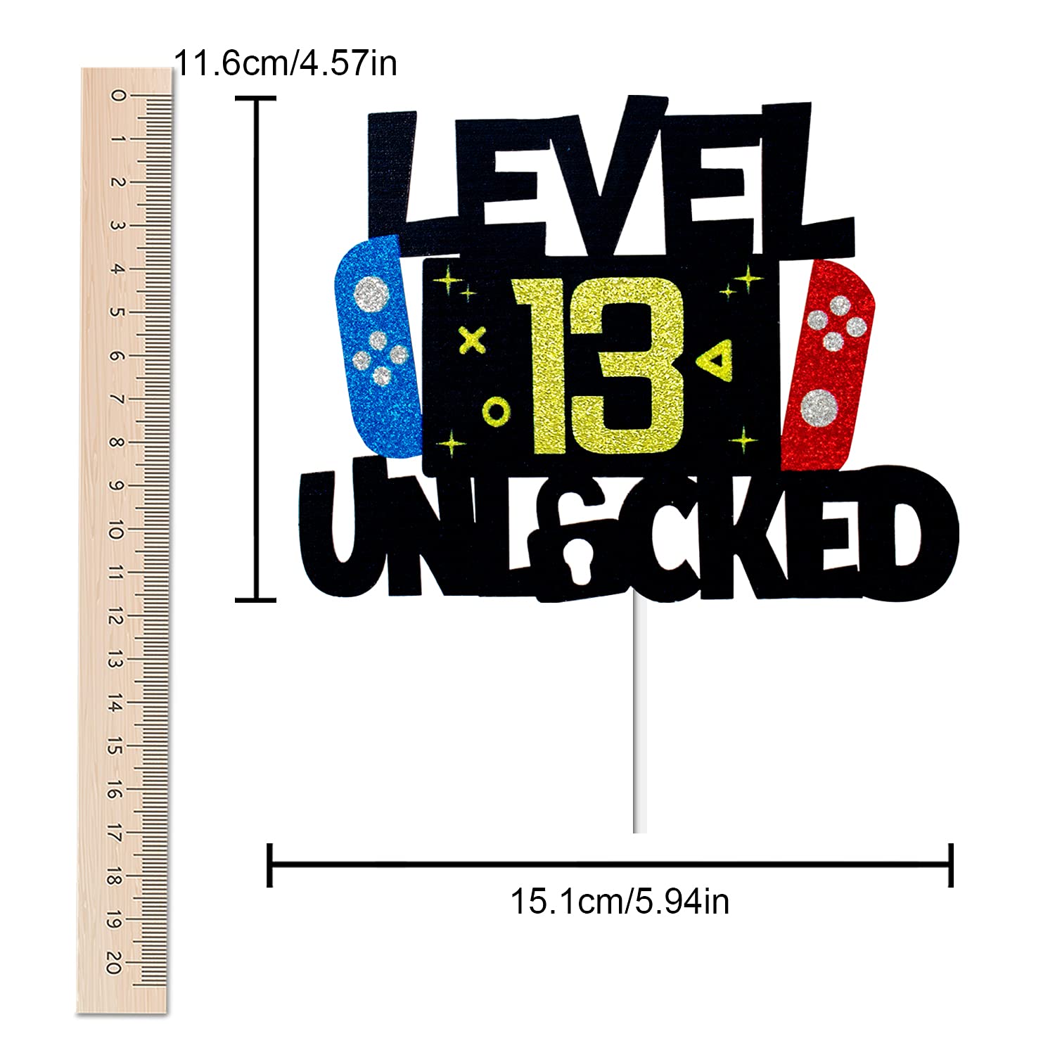 Snapklik.com : Level 13 Unlocked Video Game Cake Topper - Level ...