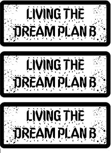 3 pieces SET | Living The Dream Plan B | Hard Hat Sticker | Decal ...