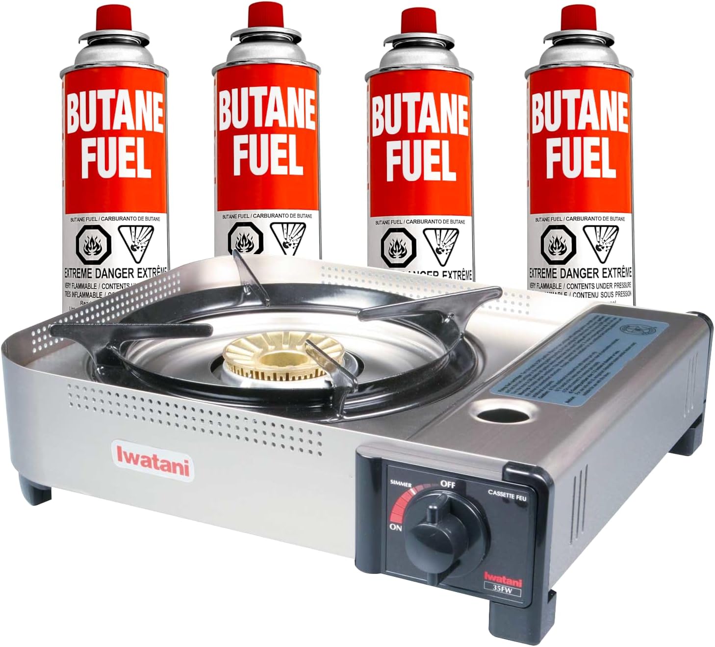 Amazon.com: Iwatani 35FW Single-Burner Butane Portable Cooktop + Butane ...