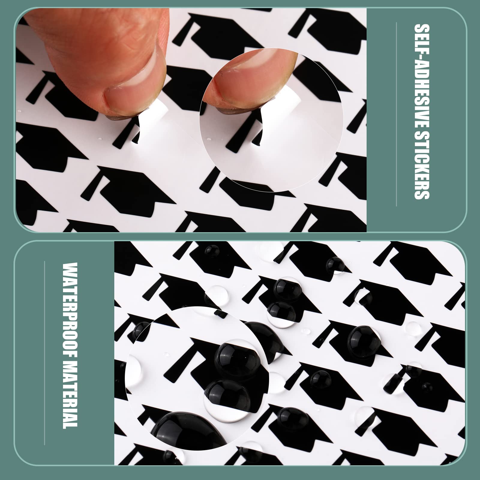 Snapklik.com : 4410 Pcs Graduation Cap Stickers Black Graduation Hat ...