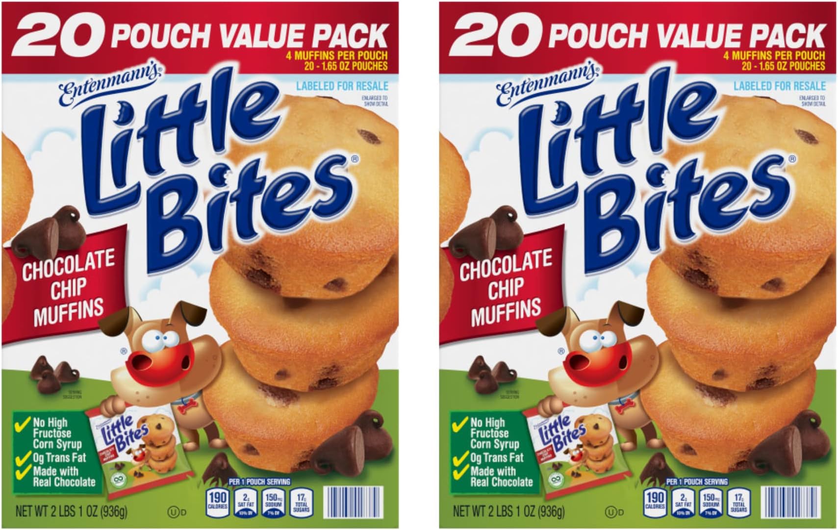 Amazon.com: (Club Pack) Little Bites Chocolate Chip Muffins, 40 ...