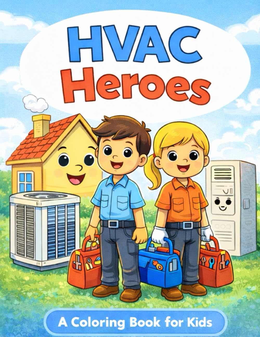 HVAC Heroes: A Coloring Book for Kids: Whitney, Joshua D: 9798241709981 ...