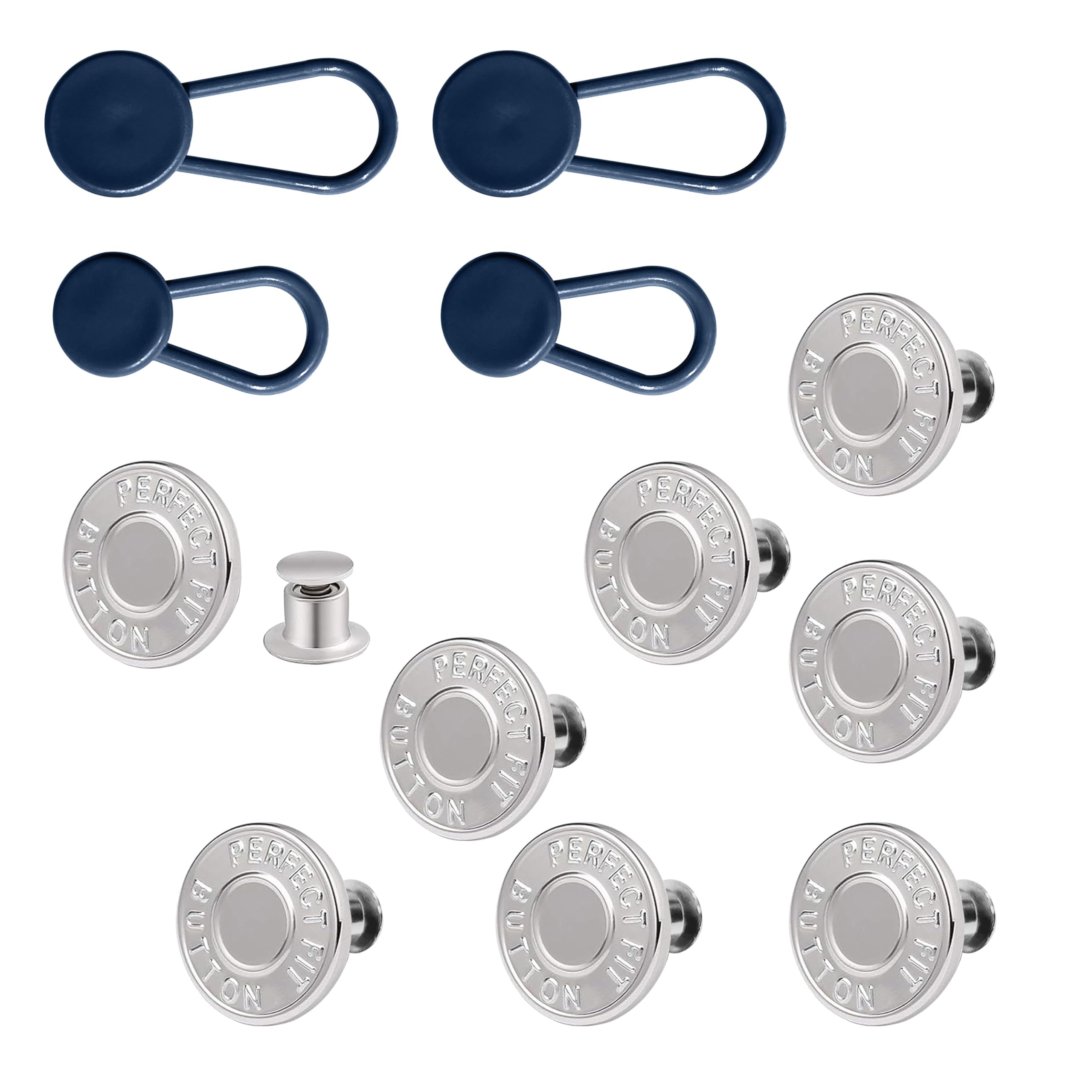 Snapklik.com : KING MOUNTAIN 12 Set Blue Jean Buttons