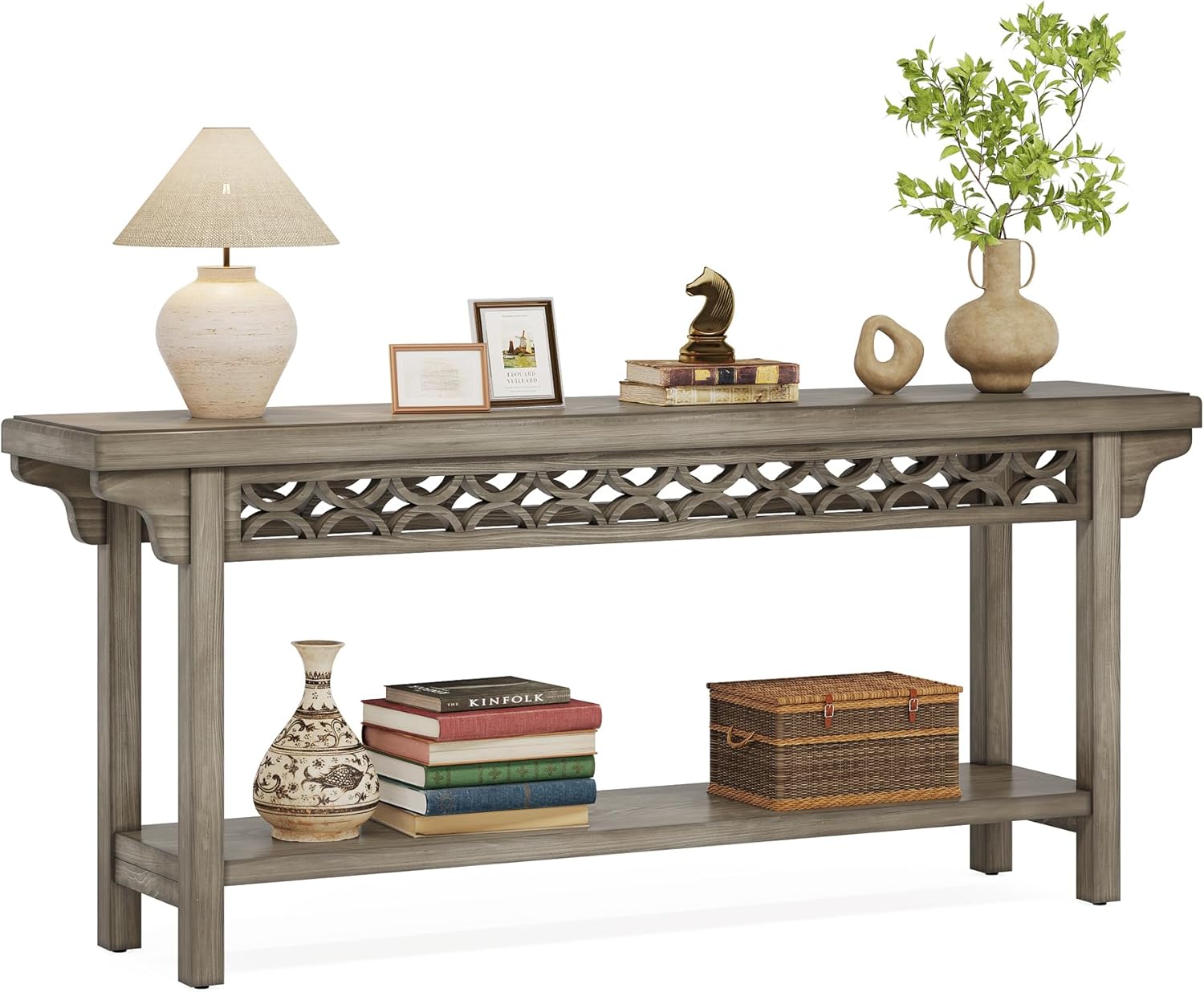 Amazon.com: LITTLE TREE 70.8-Inch Solid Wood Long Console Table ...