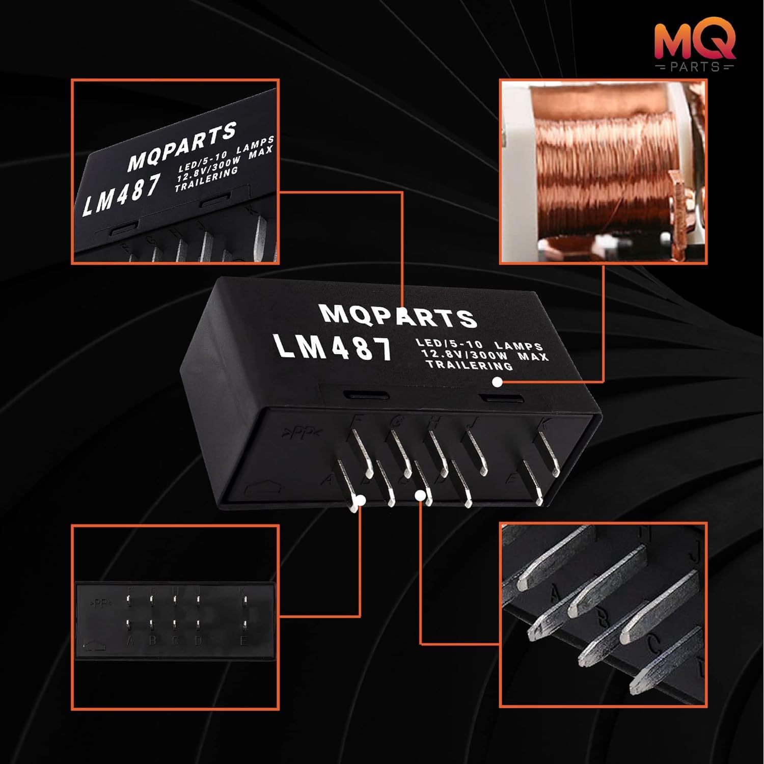 Snapklik.com : MQparts LM487 Hazard Warning LED Flasher Relay Fixes Car ...