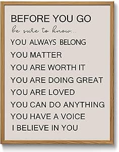 Amazon.com: Before You Go Motivational Print – Positive Affirmation ...