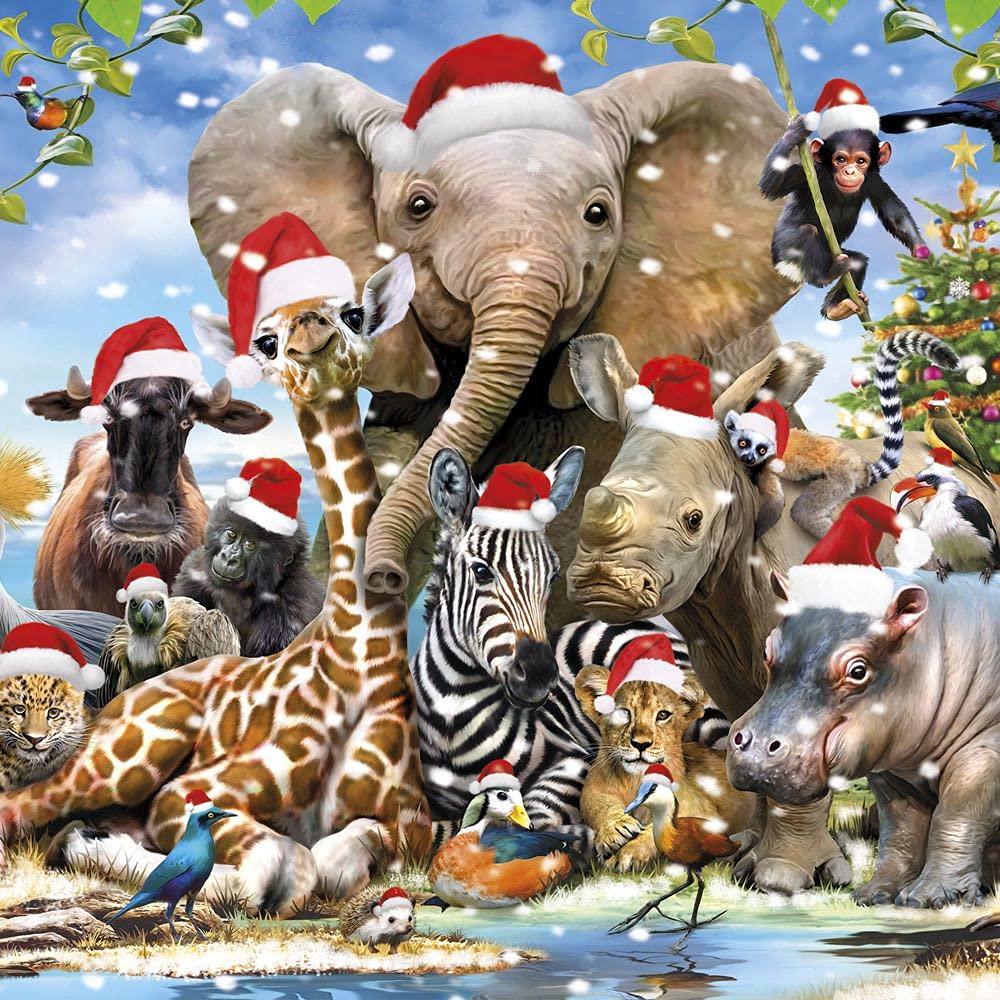 Merry Christmas Wild Animals Merry Christmas Animals Stock