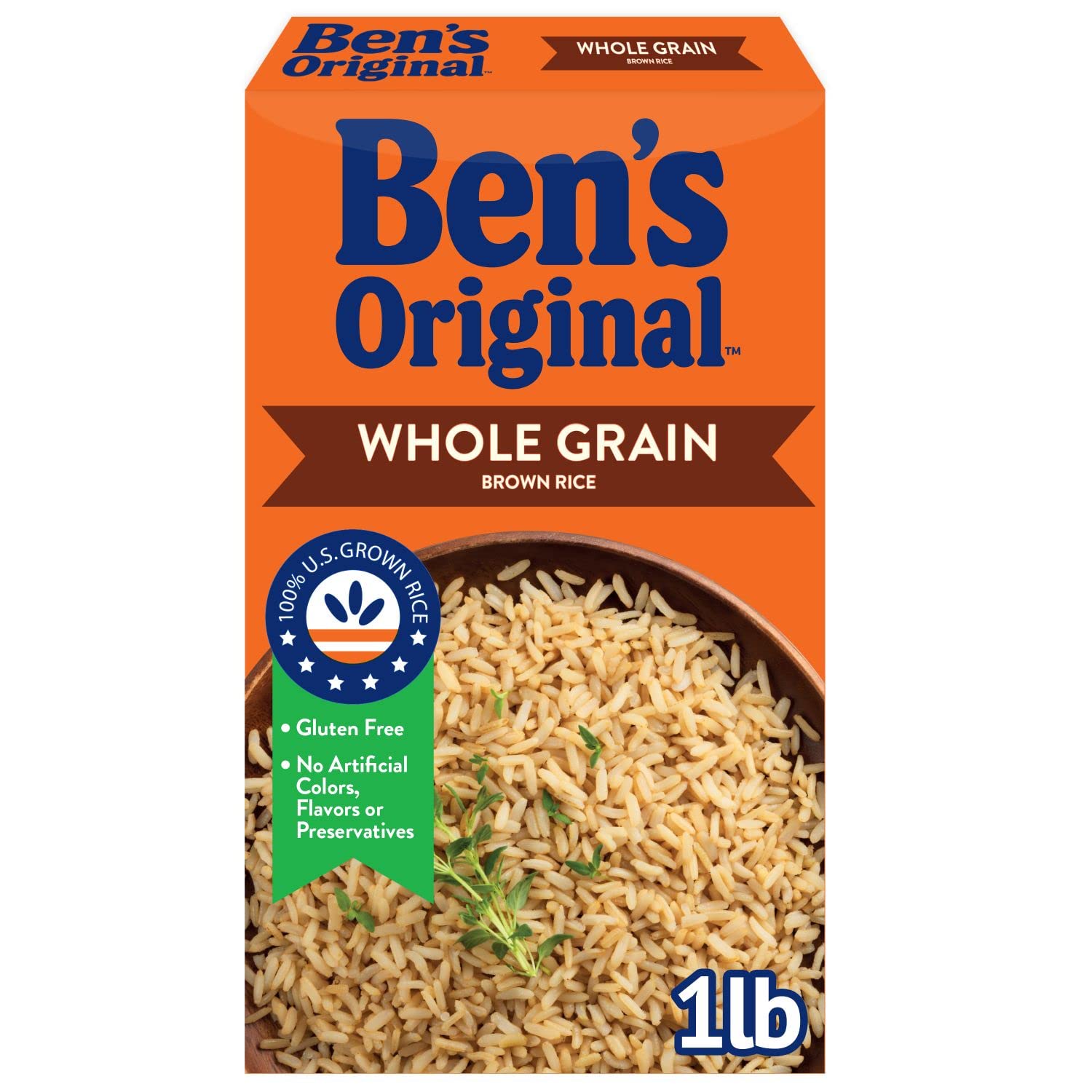 Amazon.com : BEN'S ORIGINAL Whole Grain Brown Rice, Boxed Rice, 1 LB ...