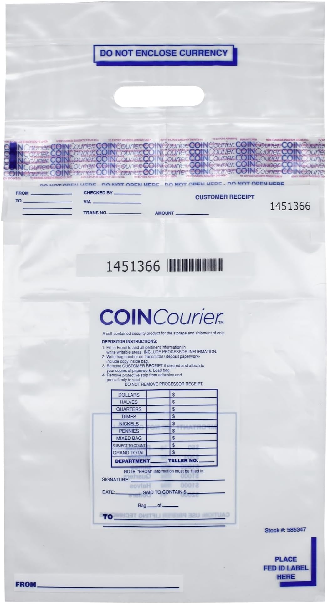 Amazon.com: CoinLOK Tamper Resistant Coin Bag - Cash Register Money Bag ...