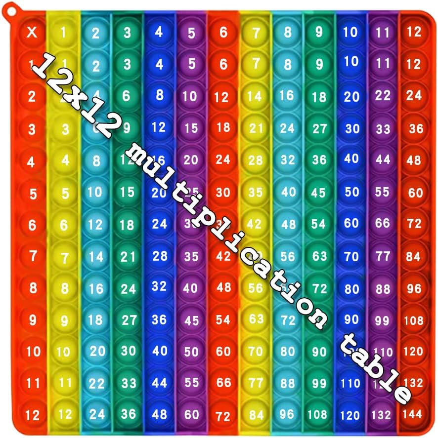 Multiplication Rainbow Pop Fidget Math Learning Toy, Multiplication ...