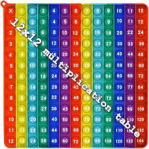 Amazon.com: Multiplication Rainbow Pop Fidget Math Learning Toy ...