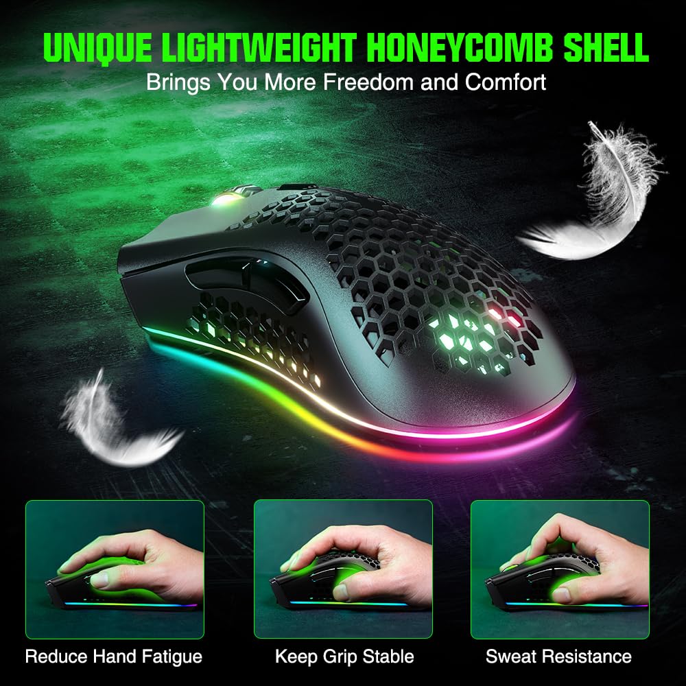 Snapklik.com : WolfLawS KM-1 Wireless Gaming Mouse, Computer Mice USB ...