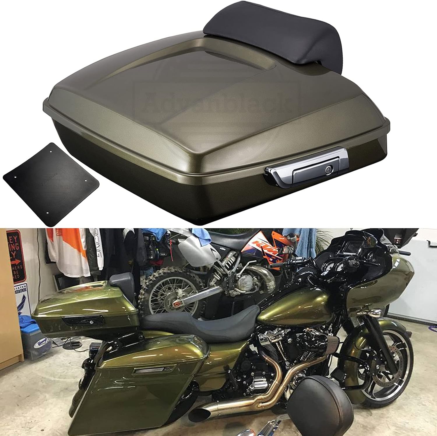 Amazon.com: Moto Onfire Razor Tour Pak, Olive Gold, Tour Pack Fit for H ...