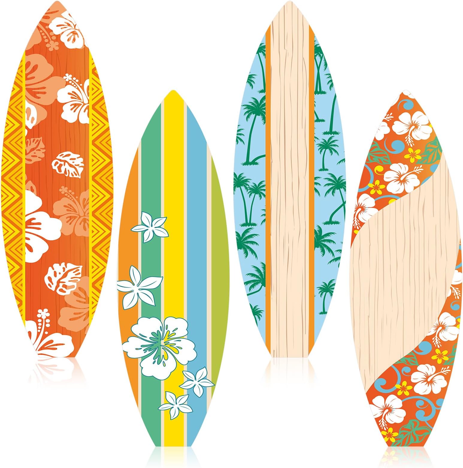 Amazon.com : Motiskyy 4 Pcs Summer Giant Surfboards Bulletin Board Wall ...