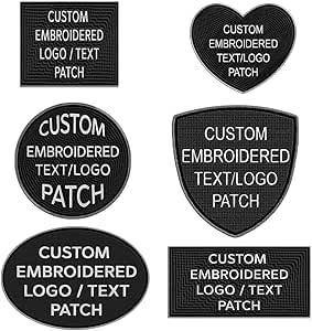 Amazon.com: Custom Embroidered Patches, Text Logo Patches, Custom Patches Design Your Own ...